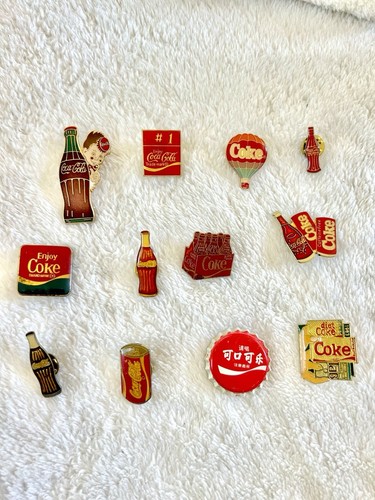 Lot of 12 Vintage Coca Cola Collectibles Pins Coke Bottle Soda Cans | eBay