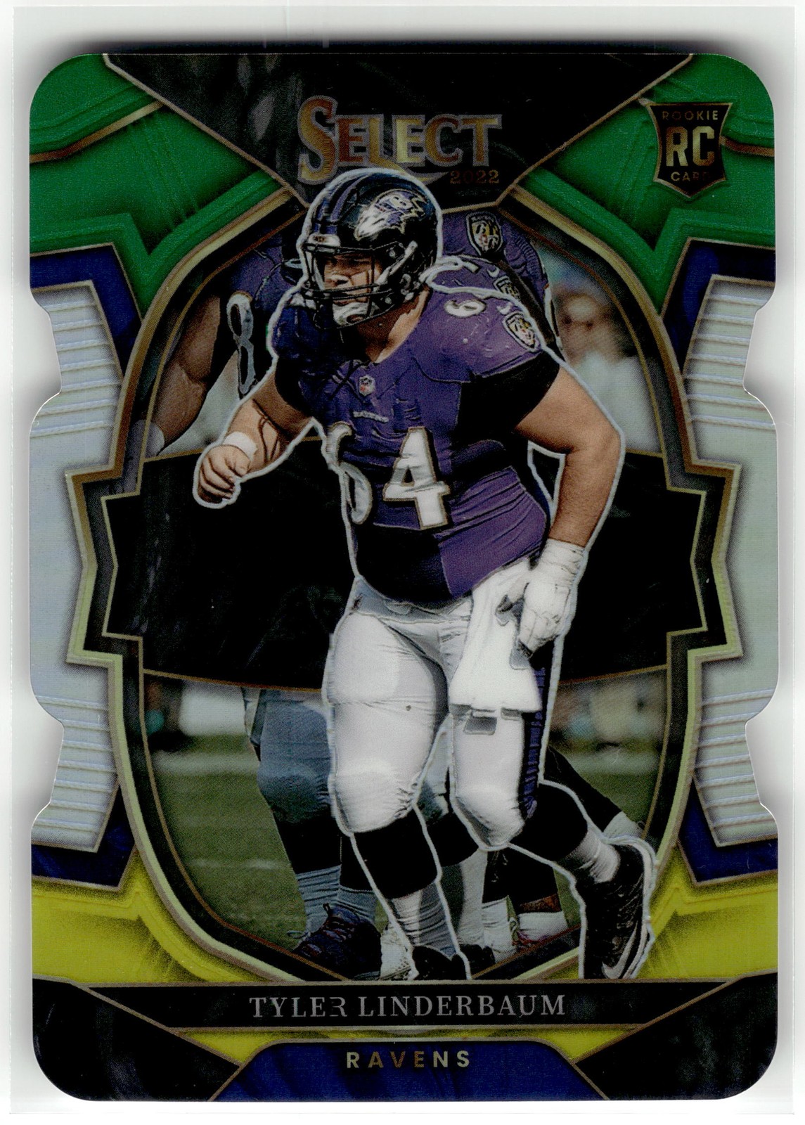 Tyler Linderbaum 2022 Panini Select #74 Rookie Ravens Green Yellow Die Cut RC | eBay