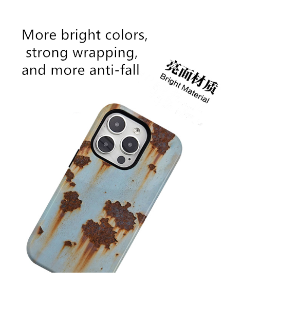Rusty Phone Case, Magnetic Rusty Metal Texture for iPhone 16/15/14/13 ...