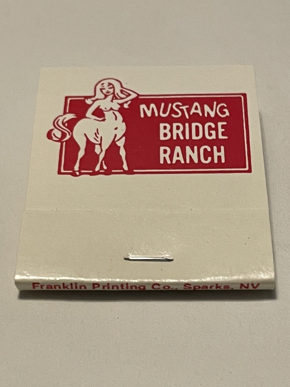 VINTAGE World Famous Mustang Bridge Ranch Brothel Matchbook! Full ...