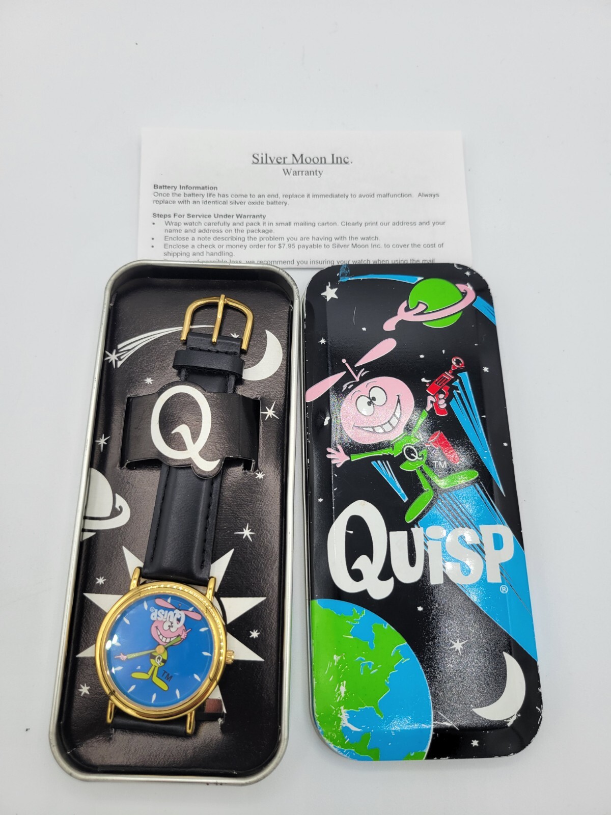 Vintage Quisp Cereal Tin Box And Watch Genuine Leather | eBay