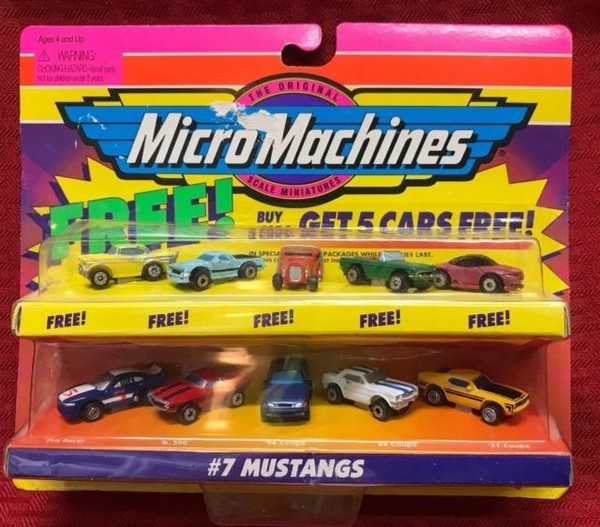 Micro Machines #7 Mustangs With 5 Cars 1997 Galoob 65100 RA for sale ...
