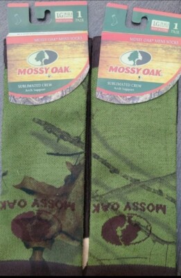 Mossy Oak Men's Camp Socks 2 Pair Crew Arch Support Size 9-12.5 | eBay