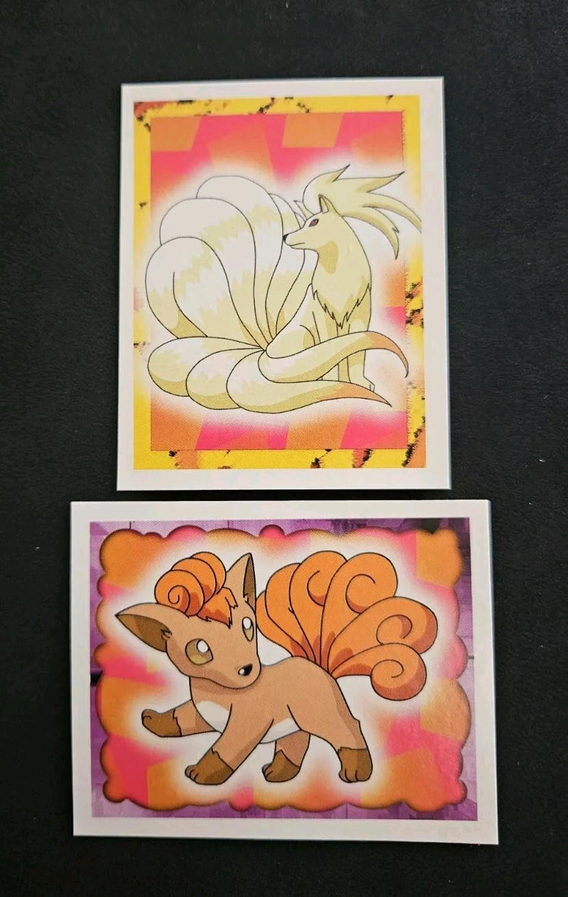 1999 Nintendo Topps Merlin Pokémon Series 1 Vulpix 37 Ninetales 38 Pack ...