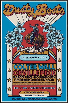 COLTER WALL | ORVILLE PECK | HOUNDMOUTH Dusty Boots 2023 Ltd Ed RARE ...