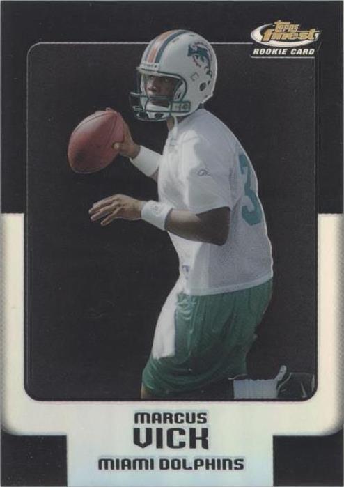 2006 Topps Finest - Marcus Vick #129 Black Refractor /99 (RC) for sale ...