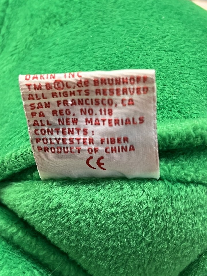 Vintage Babar Elephant Plush Puppet Dakin Yellow Crown Green Body Red ...