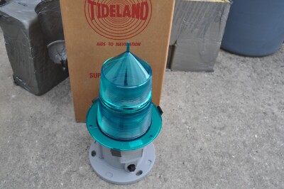TIDELAND MAXLUMINA ML-155 NAVIGATIONAL BUOY LANTERN BEACON GREEN LENS ...