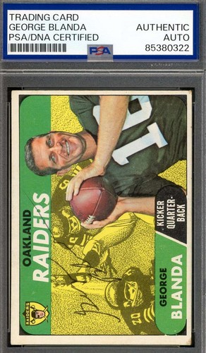 George Blanda PSA DNA Vintage Signed 1968 Topps Autograph | eBay