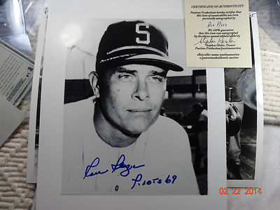 Ron Plaza 1969 SEATTLE PILOTS signed autograph BALL FOUR 8x10 drill ...