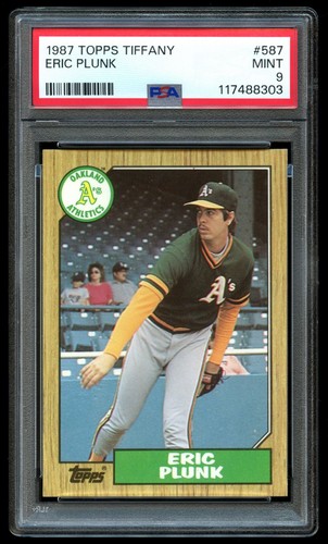 1987 Topps Tiffany #587 Eric Plunk PSA 9 MINT | eBay