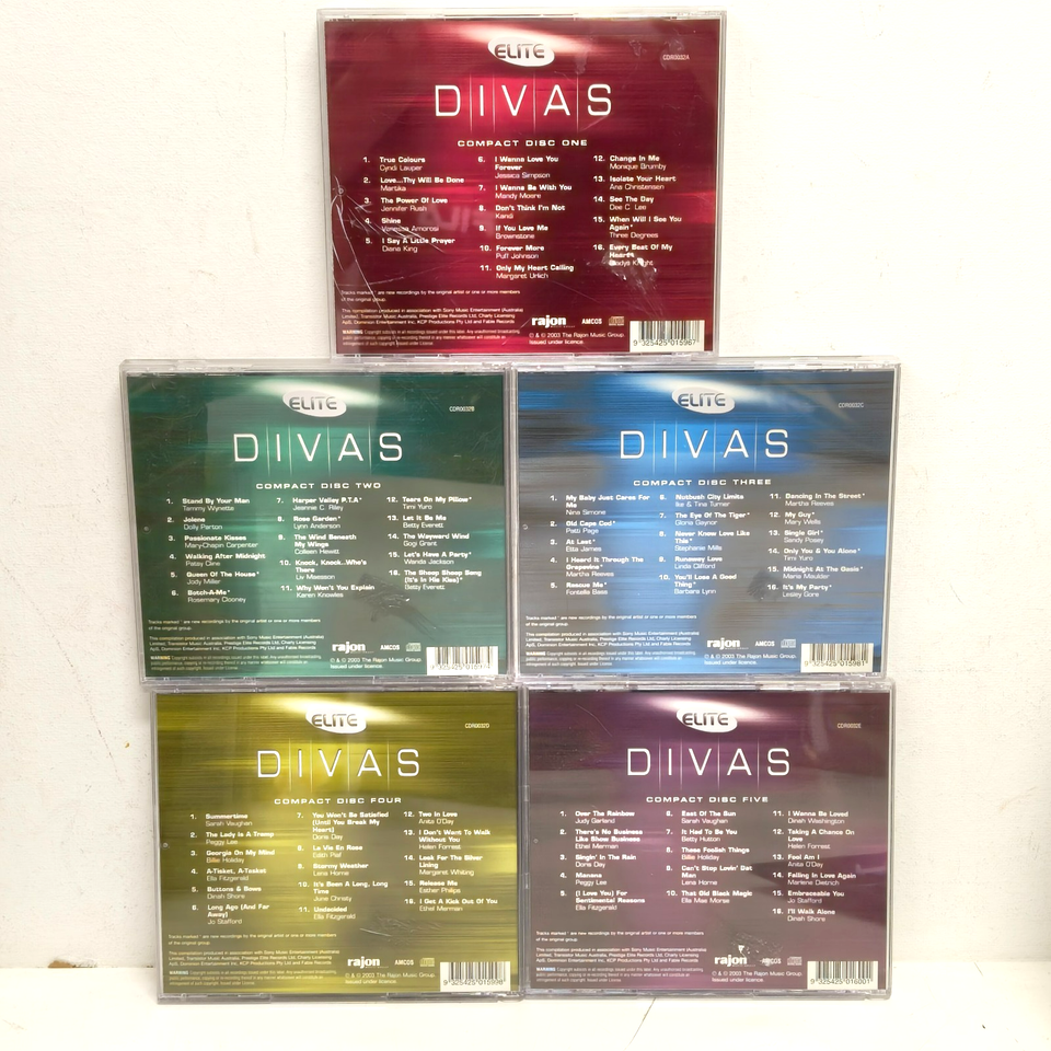 Elite Divas - Dolly Parton, Doris Day, Edith Piaf - 5 CD Set | eBay