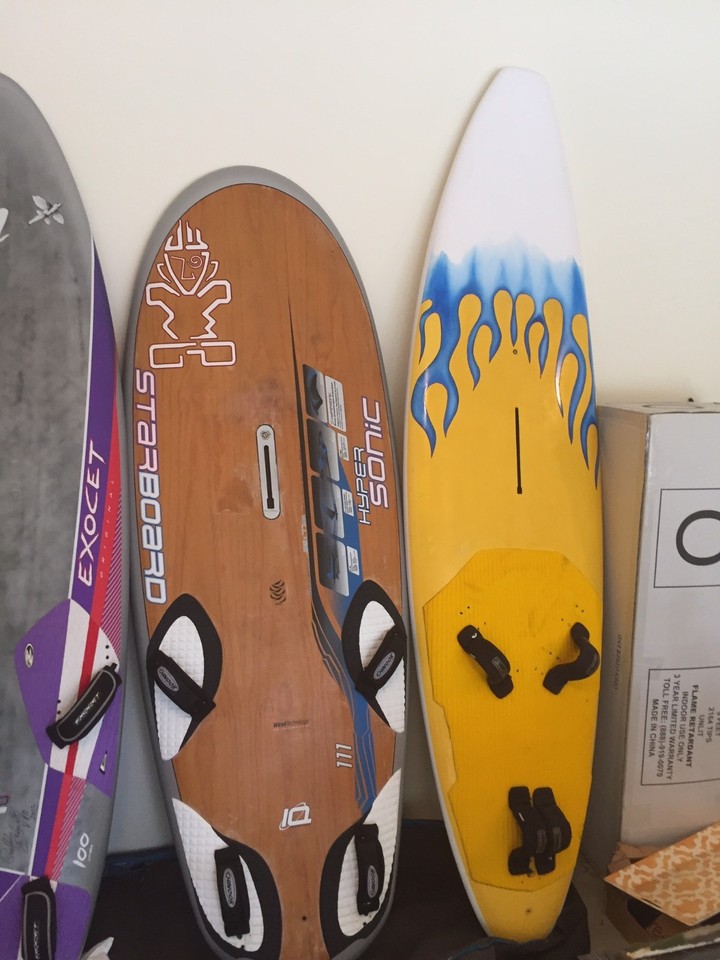 windsurfing equipment 2 slalom boards and 2 sails | eBay