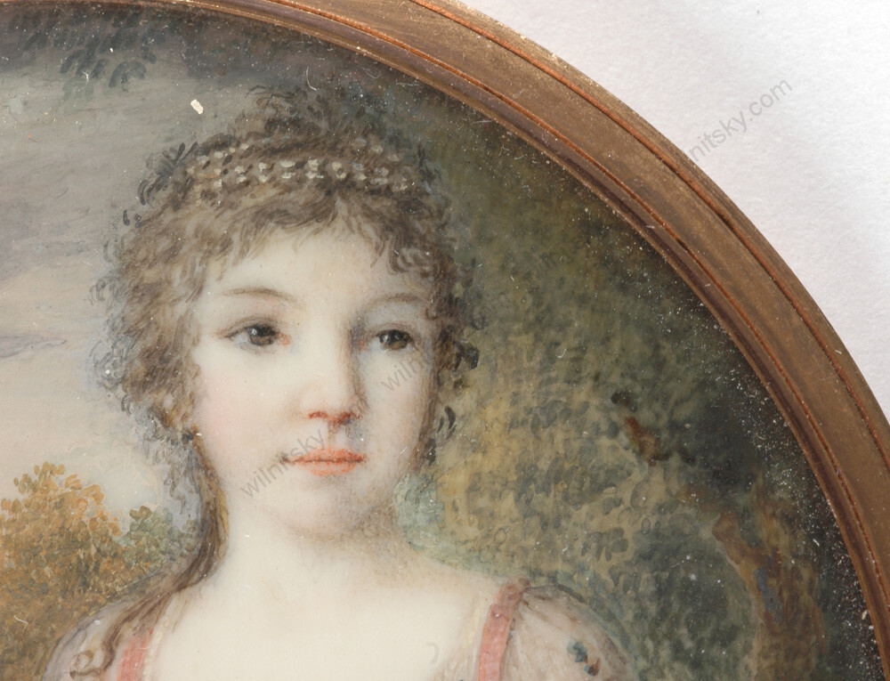 Charles Etienne Le Guay (1762-1846) "Portrait of a girl in a park", ca ...
