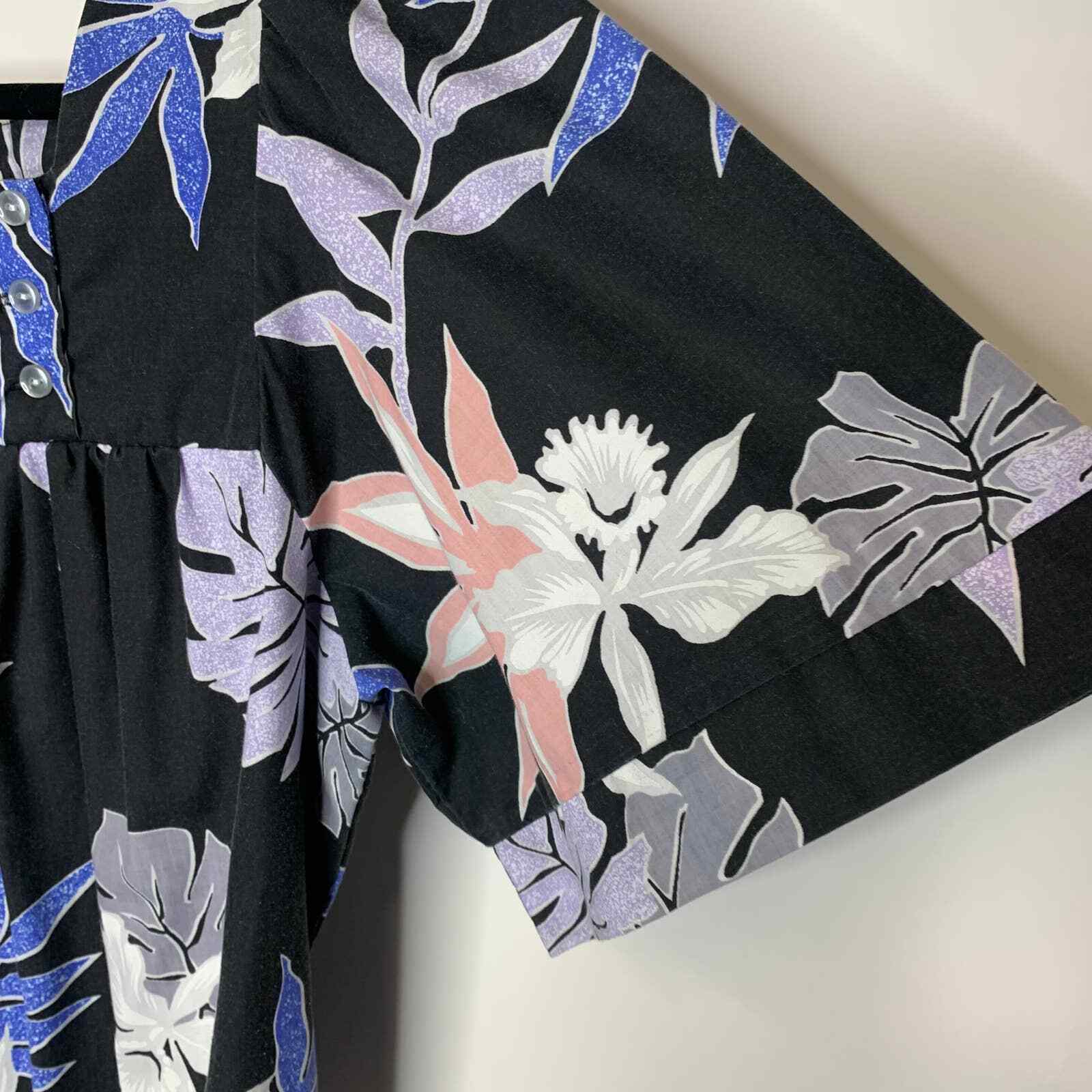 Vintage Hawaiian Mumu House Dress Floral OSFM - Gem