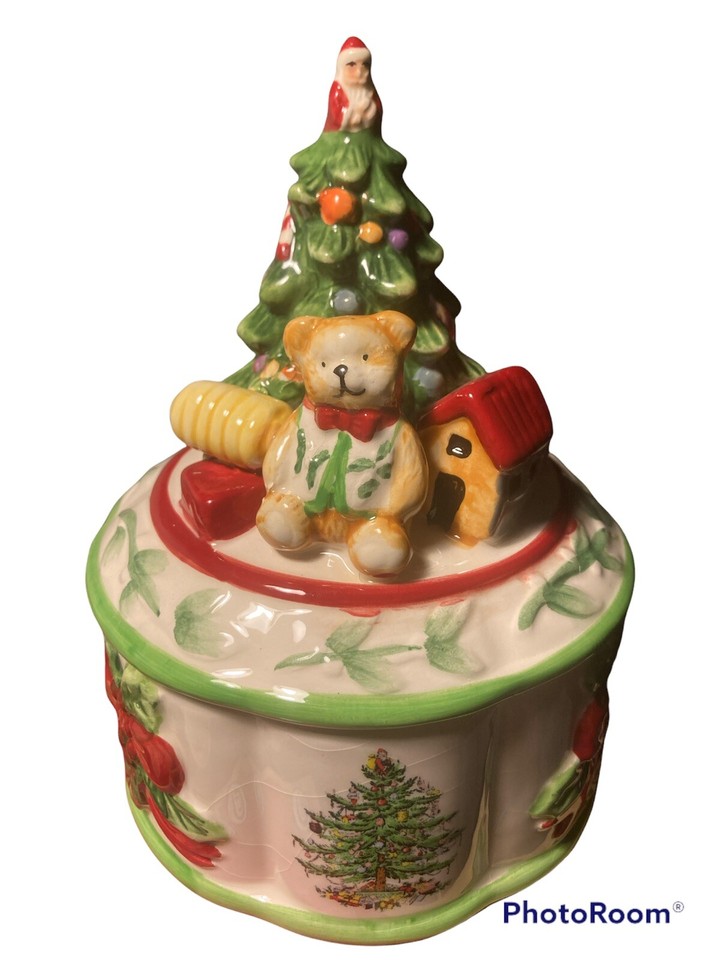 SPODE CHRISTMAS TREE COVERED MUSIC BOX No music Ceramic | eBay