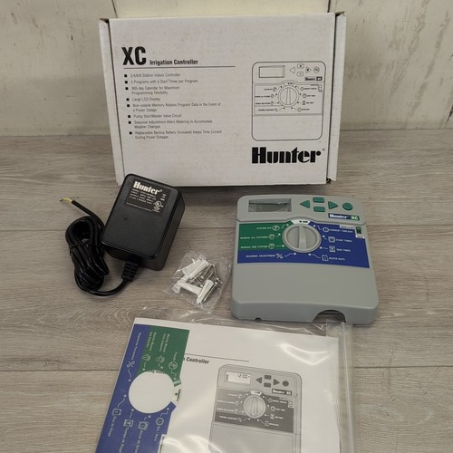 Hunter XC-400i 4 Station Sprinkler Irrigation Timer Controller New Open ...