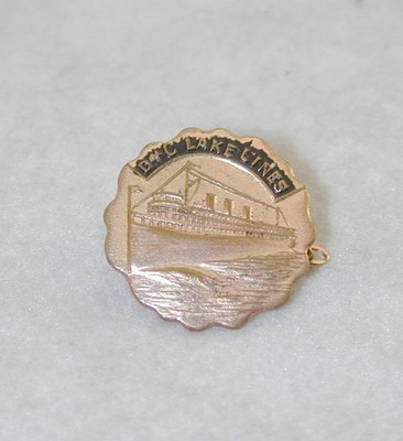 D & C Detroit & Cleveland Lake Lines Steamer Souvenir Pin Enamel Paint ...