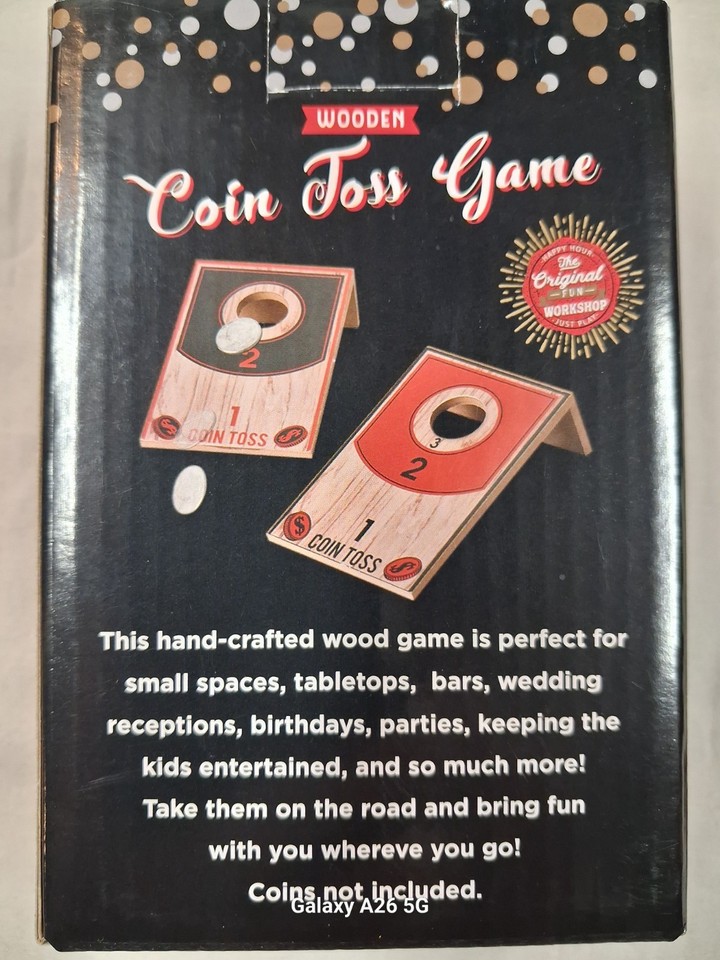 Wooden COIN TOSS game (Set of 2) NEW | eBay