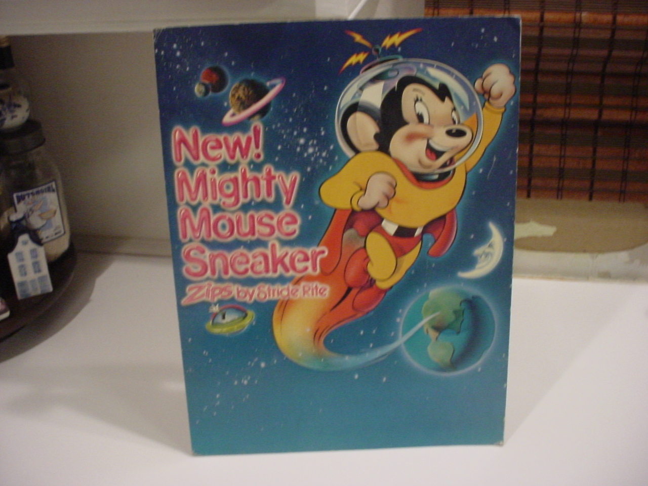 nice 1970-80's MIGHTY MOUSE ZIPS Sneakers STRIDE RITE easel-back ...