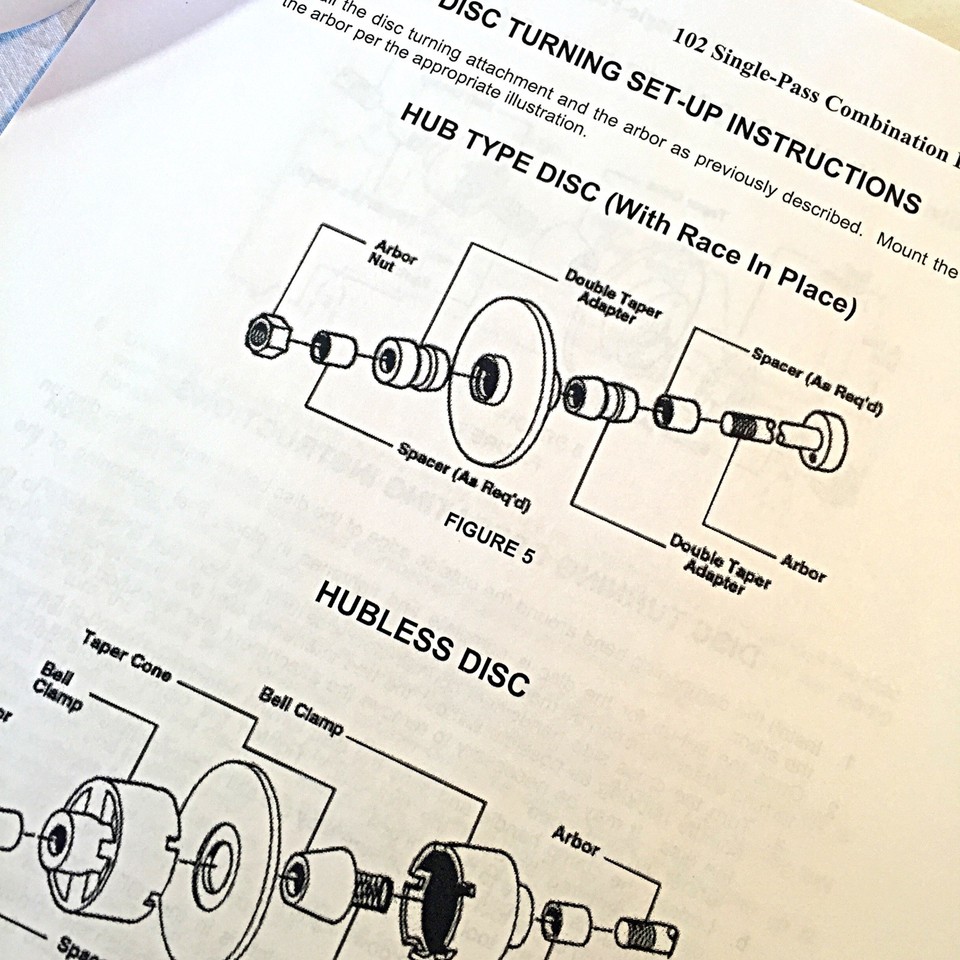 Kwik-Way Operating & Parts Manual 102 Single Pass Combo Brake Lathes | eBay