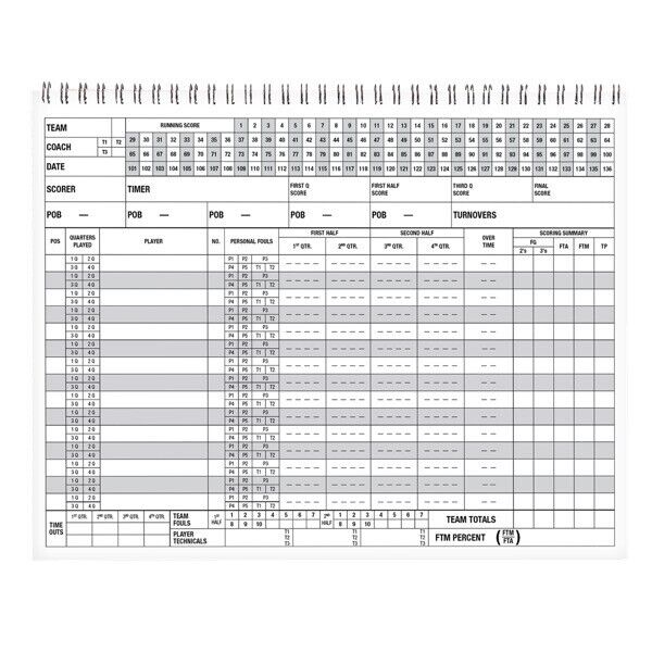 Basketball Scorebook (5 Pack) for leagues or schools holds 30 games ...