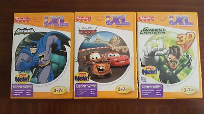 used FISHER PRICE iXL games, BATMAN, Green Lantern & Disney Cars 2. | eBay