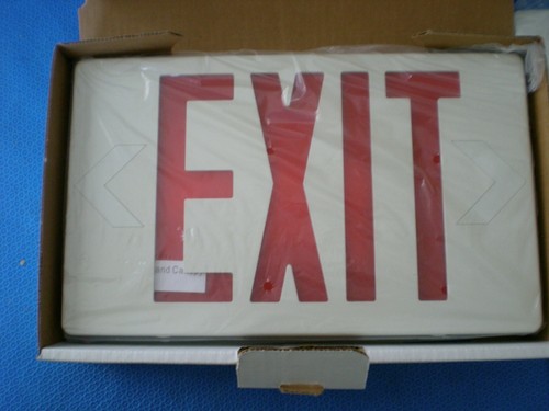 Juno Lighting NXPB3RWH Navilite NXPB Series LED Exit Sign Single/Double ...
