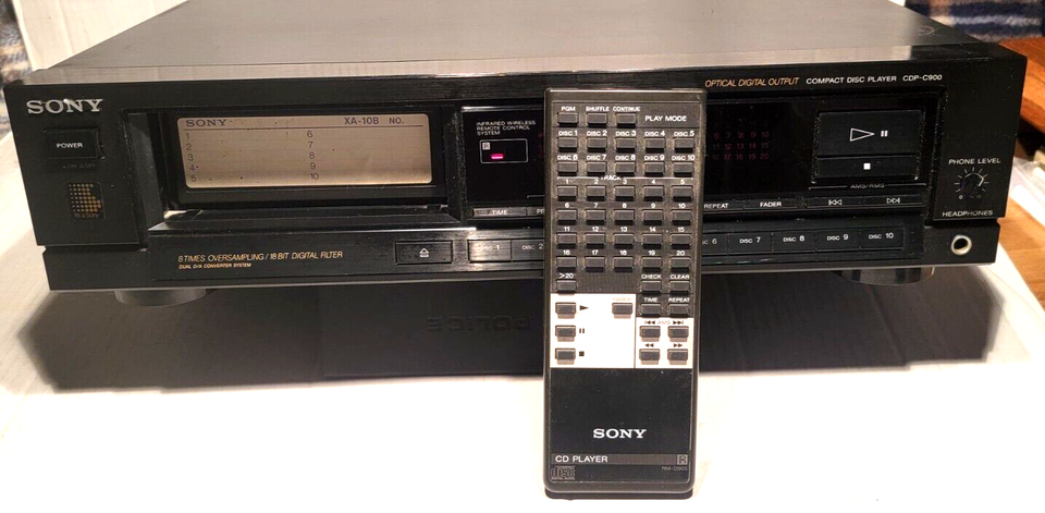 Sony CDP-C900 10 (yes ten) Disc CD Changer Jukebox Music Stereo HiFi w ...
