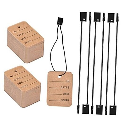 1000 Pieces Price Tags and Hang Tag String, 1.38" x 1.97" Marking Tags ...
