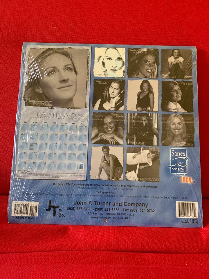 Women's Tennis Tour. WTA Tour. 2001 Calendar. NEW | eBay