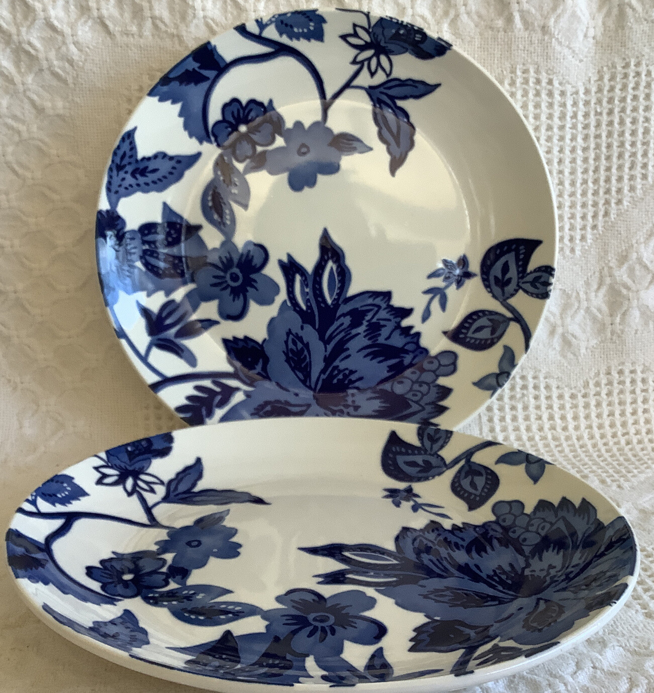 Set of 4 Royal Norfolk Blue Floral Dinner Plates 10.5" Diameter for ...