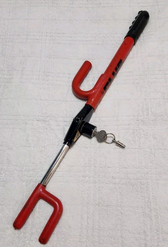 The Club Original Car Anti theft Device Steering Wheel Lock Red Club w ...