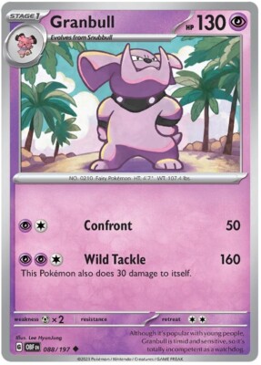 Granbull Pokemon TCG Card 088/197 | eBay