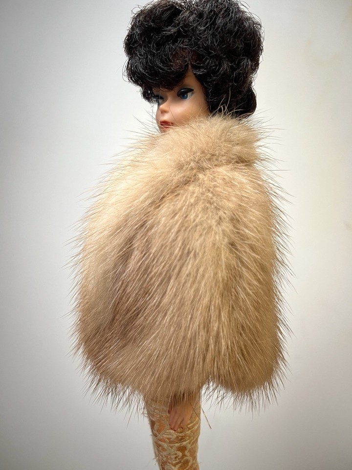 Autumn Haze Genuine Mink Fur Stole Sears Repro for Vintage Barbie dolls ...