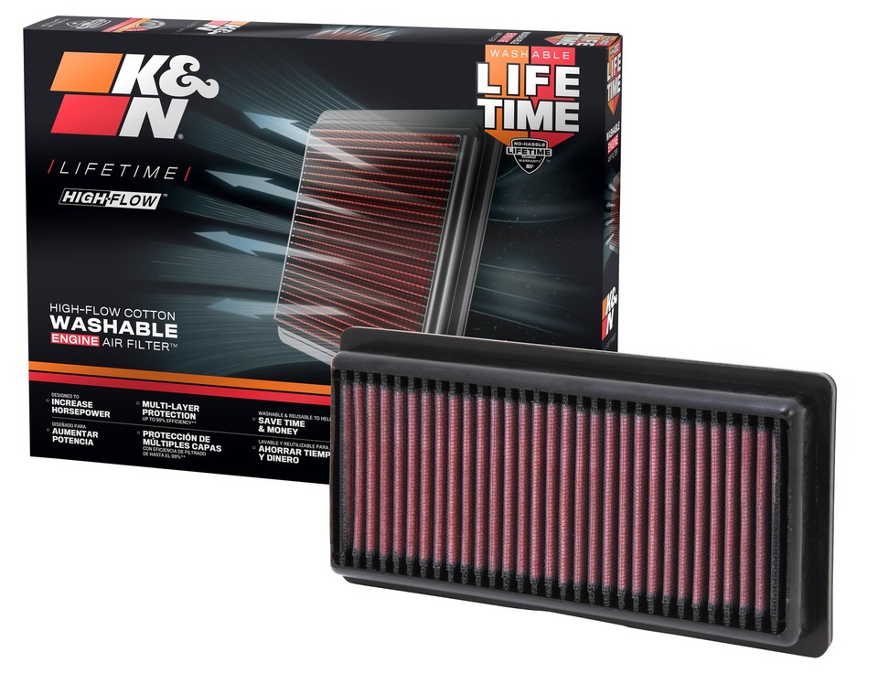 K&N for Replacement Panel Air Filter 12-14 Nissan Versa 1.6L 1.031in H ...