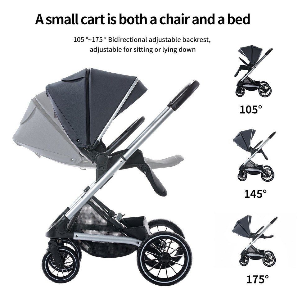 Baby Stroller,Foldable Portable Standard Pram, Baby Carriage, Toddler ...