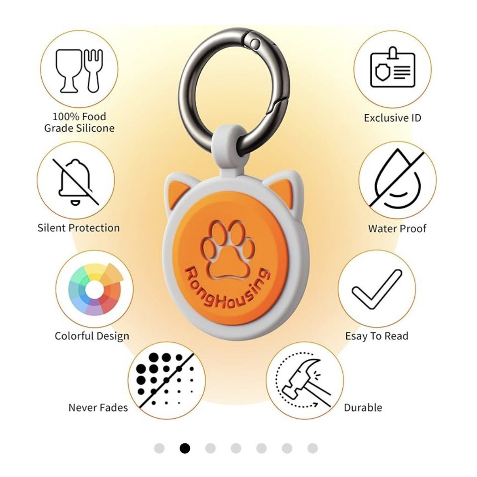 RongHousing QR Code Dog ID Tag, Scannable QR Code Smart Pet Tag For ...