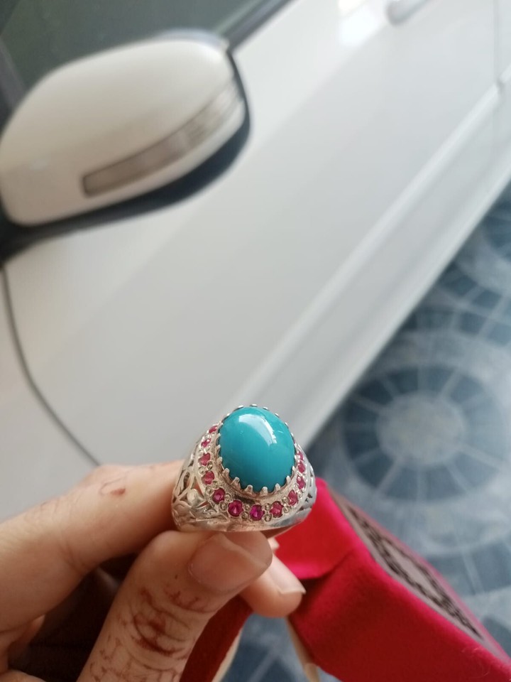 Natural Turquoise Ring Feroza rings Mens Feroza gemstone rings Neyshapuri Feroza | eBay