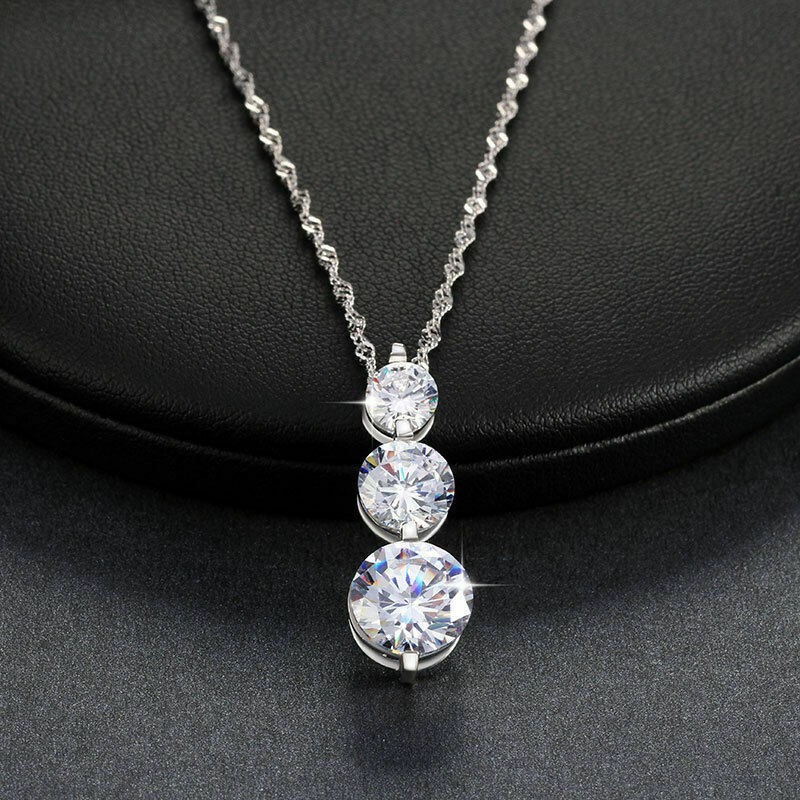 Three Stone Diamond Pendant Designs