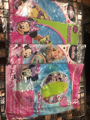 disney minnie mouse Surf Rider Beach Ball Swim Ring Arm Floats Swim Set ...