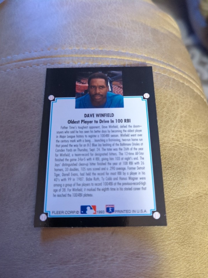 1993 Fleer Golden Moments Dave Winfield - Blue Jays | eBay