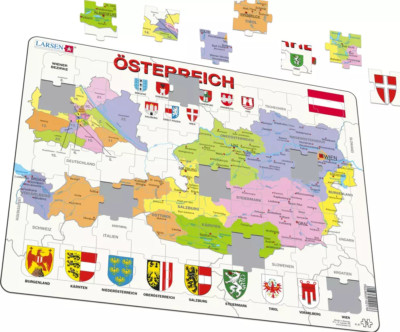 Map of Austria/ Osterreich- Frame/Board Jigsaw Puzzle 29cm x 37cm (LRS ...