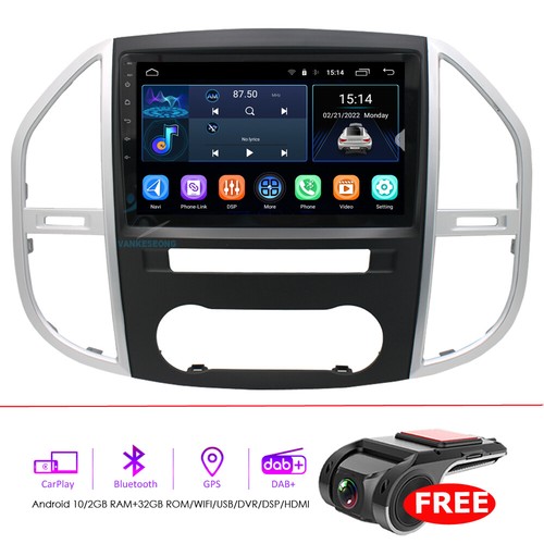 For Mercedes Vito 3 W447 Touch Screen Car Radio Head Unit CarPlay ...