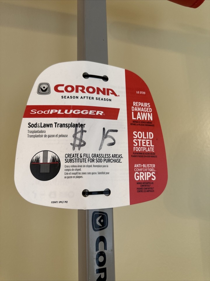 Corona 38 in. ComfortGEL SodPLUGGER Garden Sod & Lawn Transplanter ...