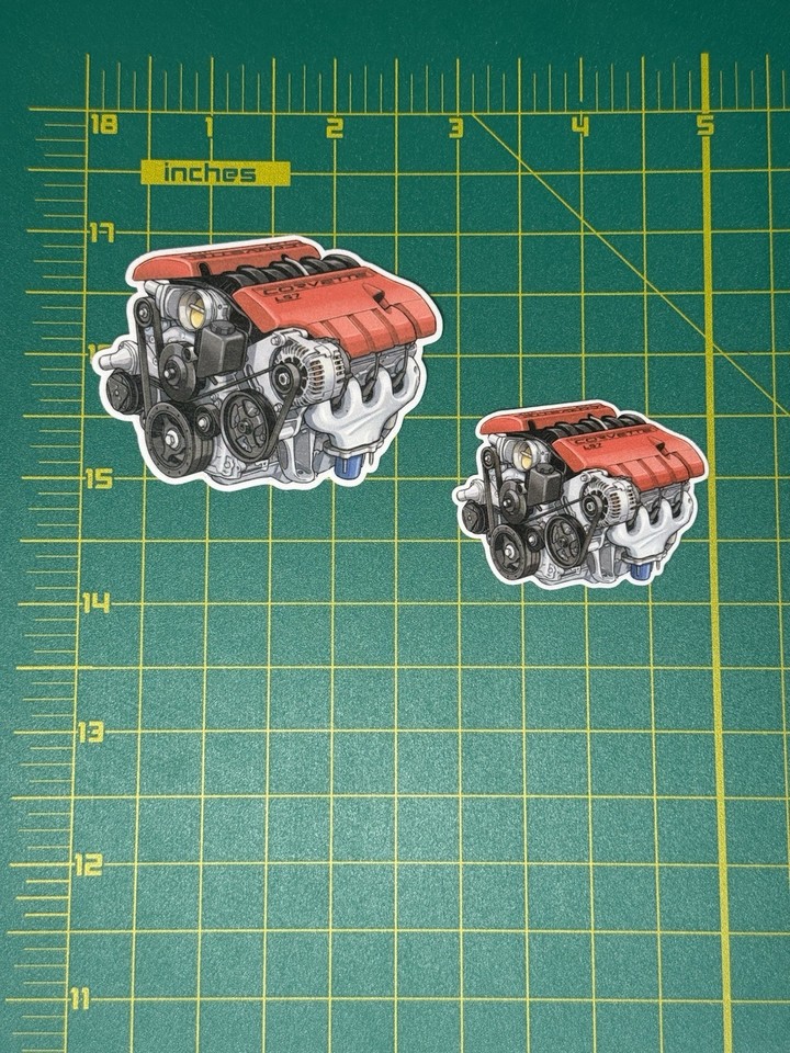 4 LS7 7.0L 427 V8 Engine Sticker Decal - Corvette C6 Z06 & Camaro Z/28 ...