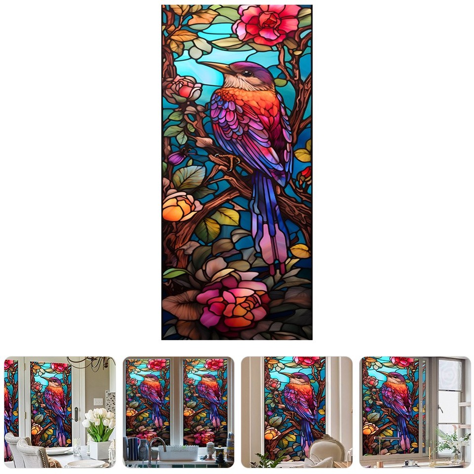 100 Pcs PVC Stained Window Film Static Cling Privacy Window Cling for ...