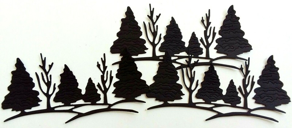 Forest Paper Die Cuts 3 Pieces Embellishments Craft Projects ...