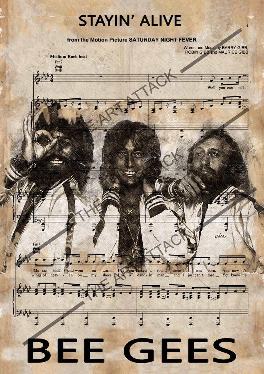 Bee Gees Stayin Alive Lyrics