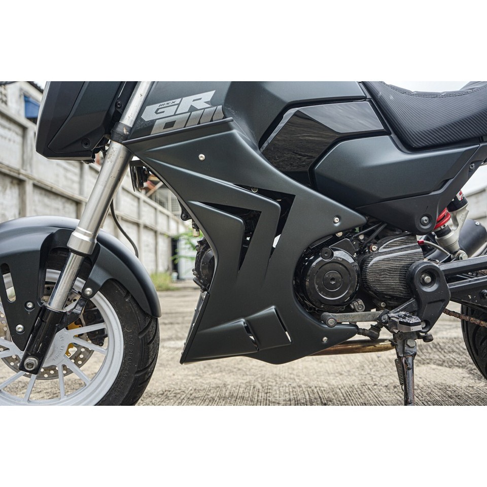 CARBON BLACK BELLY PAN UNDER CRANK FAIRING GUARD COVER FOR HONDA GROM ...